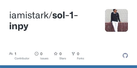 Github Iamistarksol 1 Inpy