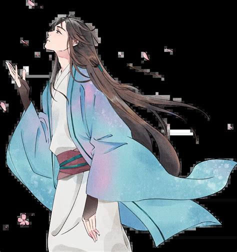 古风唯美人物插画素材 侧面男 花瓣网