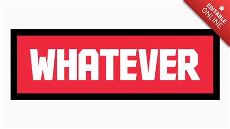 Whatever With Customizable Rectangle And Outline Text Effect Generator