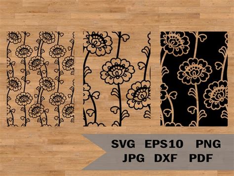 Seamless Clipart Seamless Pattern Svg Floral Pattern SVG Etsy