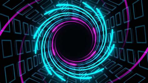 Cyan And Pink Neon Spiral In Hexagonal Tunnel Background Vj Loop In 4k 59398733 Stock Video At