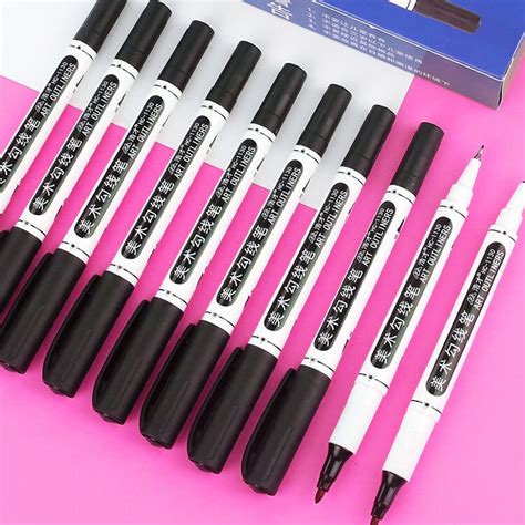 10pcs Line Drawing Pen Double Headed Oily Big Head Grandado