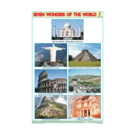 7 Wonders Of The World Cut And Paste Educational Chart Paper