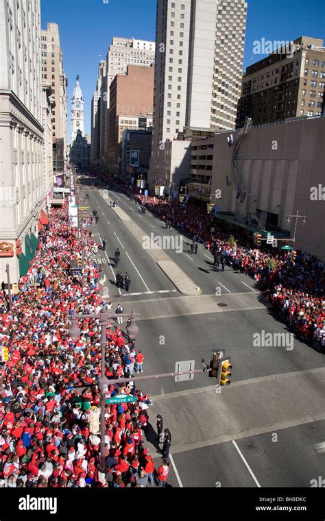 Philadelphia Phillies Fans Celebrating Phillies World Series Victory