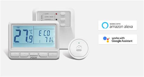 POER PTC10+PTR16+PTG10 Wifi Wireless Thermostat for Electric Heating ...