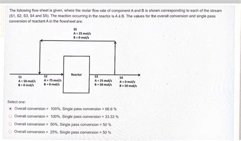 solved given is the flow sheet for a multiple unit process