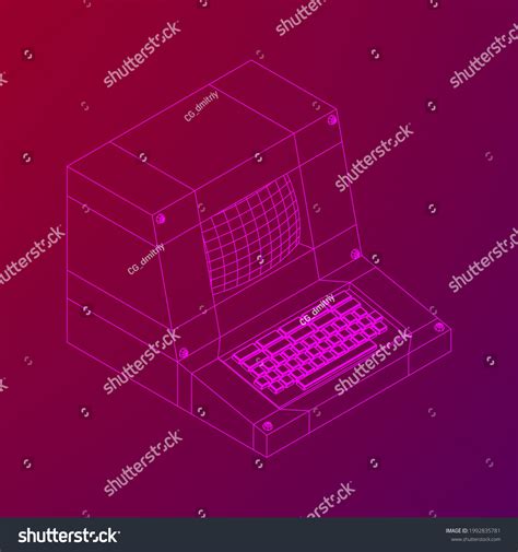 Classic Retro Perconal Computer Programming Code Stock Vector Royalty