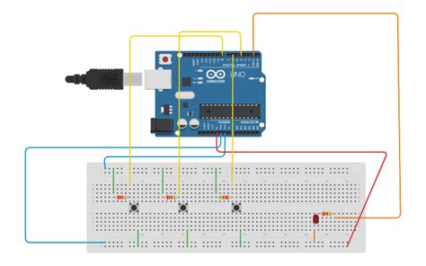 circuit design 3 pulsanti tinkercad