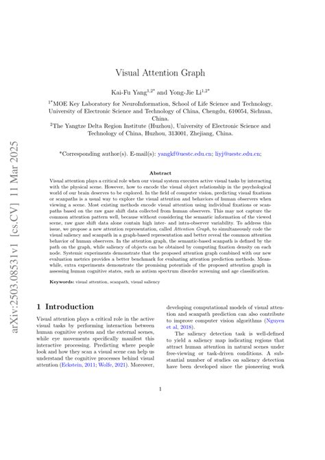 Pdf Visual Attention Graph