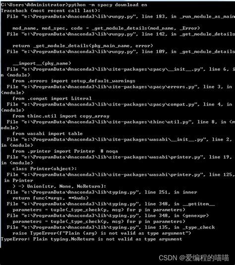 typeerror plain typing noreturn is not valid as type argument解决方案 csdn博客