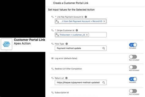 Lite Pae Create A Customer Portal Link In Stripe With Lite Paes Invocable Action Available In
