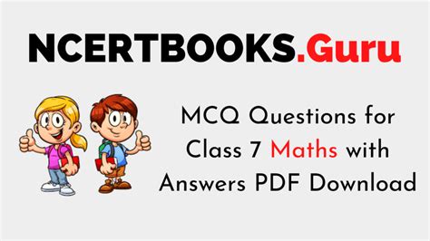 Chapter Wise Mcq Questions For Class 7 Maths With Answers Free Pdf