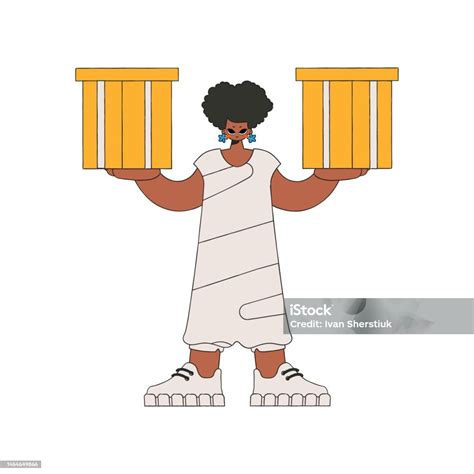 그녀의 손에 상자를 들고 사랑스러운 소녀 패키지 및화물 배달의 본질 가상현실에 대한 스톡 벡터 아트 및 기타 이미지 가상현실 배달 배달부 Istock