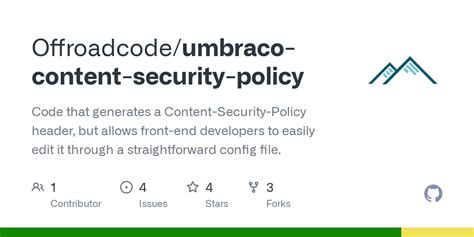 Github Offroadcode Umbraco Content Security Policy Code That