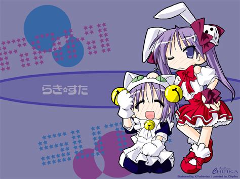 Hiiragi Kagami Hiiragi Tsukasa Usada Hikaru And Dejiko Lucky Star