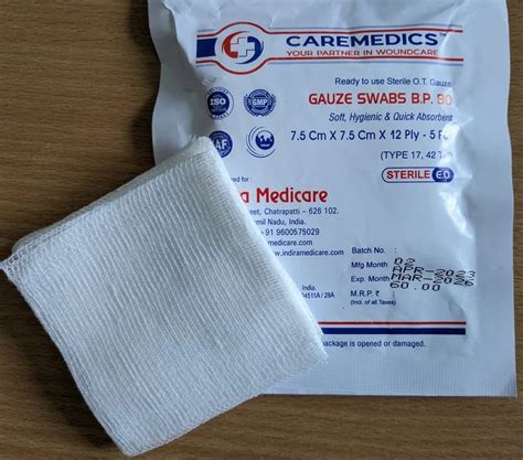White Cotton Sterile Gauze Pads For Clinical Bandage Size 90cm X 18m