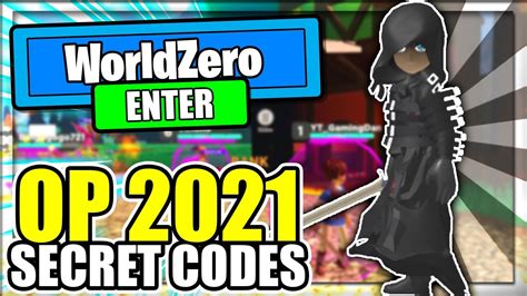 2021 All New Secret Op Codes World Zero Roblox Youtube
