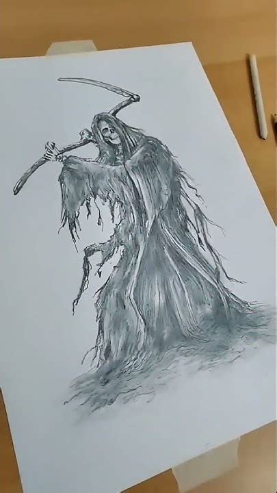 Pencil Sketch The Grim Reaper Grimreaper Drawing Youtube