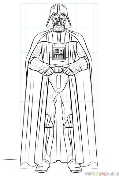 How To Draw Darth Vader Step By Step Drawing Tutorials