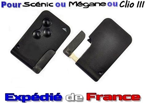 Coque De Carte Clé 3 Boutons Smartcard Pour Clio Mégane Et Scenic