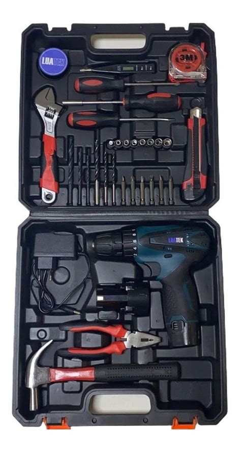 Maleta C Parafusadeira 2 Baterias Kit De Ferramenta 36 Pçs Mercado Livre