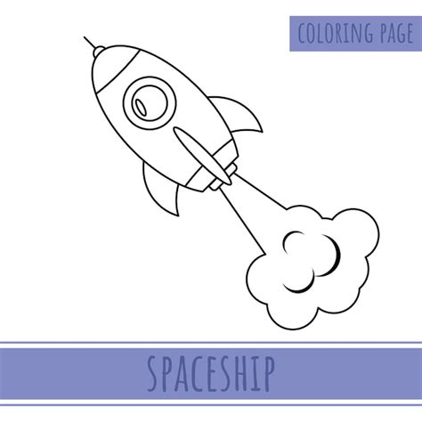 Página Para Colorear De Una Nave Espacial Adecuada Para Actividades