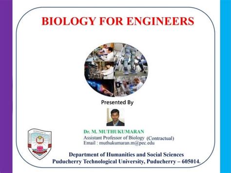 Introduction To Biology For Engineerspptx Undergraduate Education
