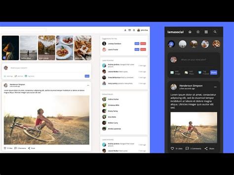 Free Video React Social Media App Design Dark Light Mode And Responsive With HTML CSS From
