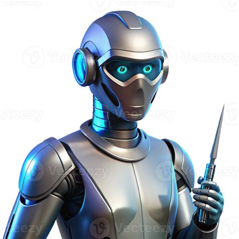 Impressive Abstract A Sleek Humanoid Robot Surgeon Original 60325004 Png