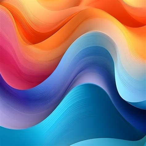 Premium Ai Image Abstract Colorful Bold Colors And Gradients Waves