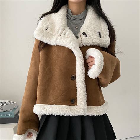 리버시블 양면 무스탕 자켓 코트 에이블리