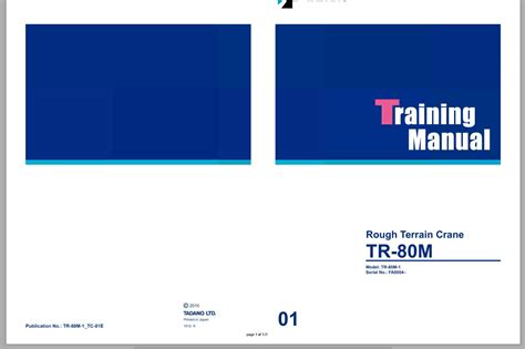 Tadano Hydraulic Crane TR 80M 1 Service Manual Circuit Diagram