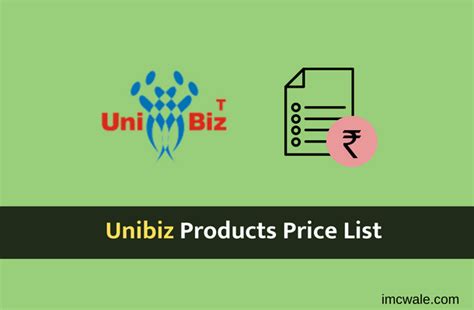 Unibiz Product Price List 2024 Imcwale