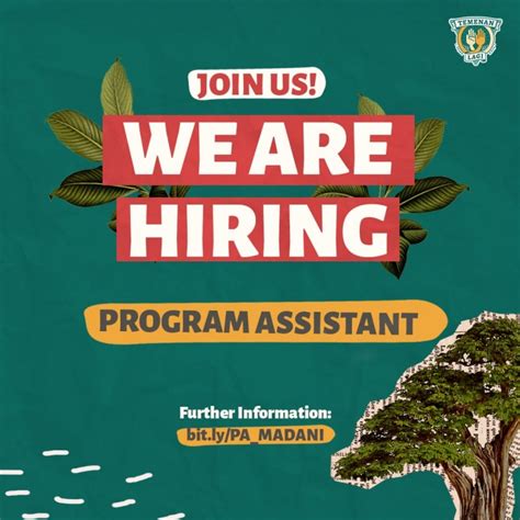 Were Hiring Program Assistant Madani