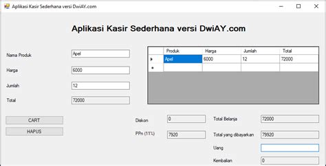 Cara Menambahkan Input Data Ke Datagridview Tanpa Database Dengan