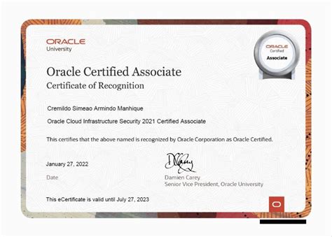 Cremildo S Armindo Manhique On Linkedin Oracle Oraclecloud Oracleuniversity