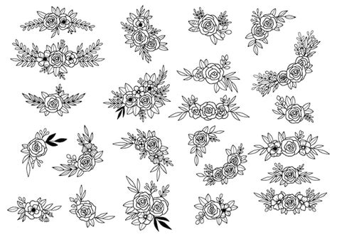 Premium Vector 0003 Hand Drawn Flowers Doodle