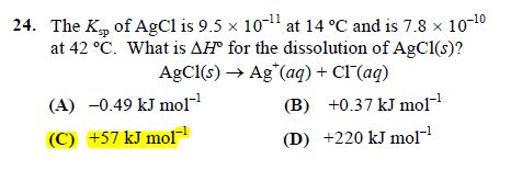Solved The Ksp of AgCl is at ºC and is Chegg