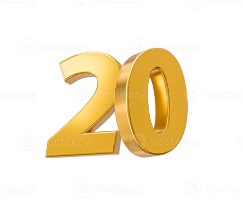 20 De Descuento En Oferta Por Ciento De Oro Aislado Sobre Fondo Blanco