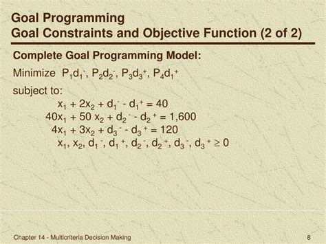 Ppt Chapter 14 Multicriteria Decision Making Powerpoint Presentation Id 6205342