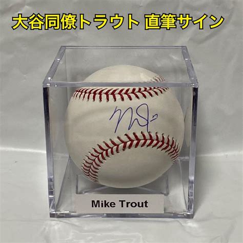 激レア エンゼルス マイク トラウト 直筆サインボール