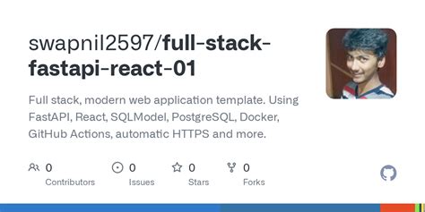 GitHub Swapnil Full Stack Fastapi React Full Stack Modern Web Application Template