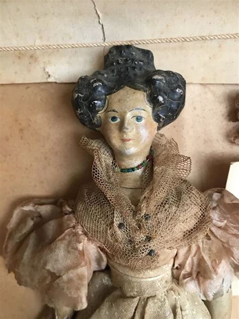 Amazing Set Of Early Grodnertal Dolls And A Milliners Model Doll With