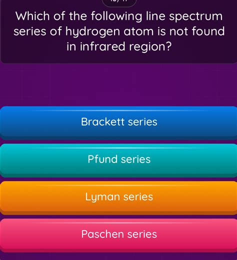 Which Of The Following Line Spectrum Series Studyx