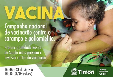 Começa em Timon campanha contra poliomielite e sarampo Portal Elias Lacerda