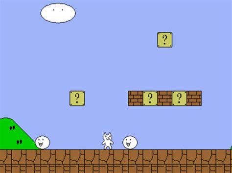 【無料】しょぼんのアクション スマホ対応 【超級猫里奥】（ブラウザ） ｜ 無料ゲームnet