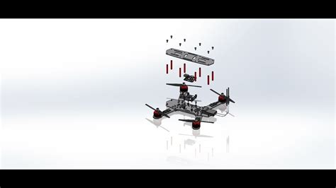 Drone Full Assembly Exploded View Youtube