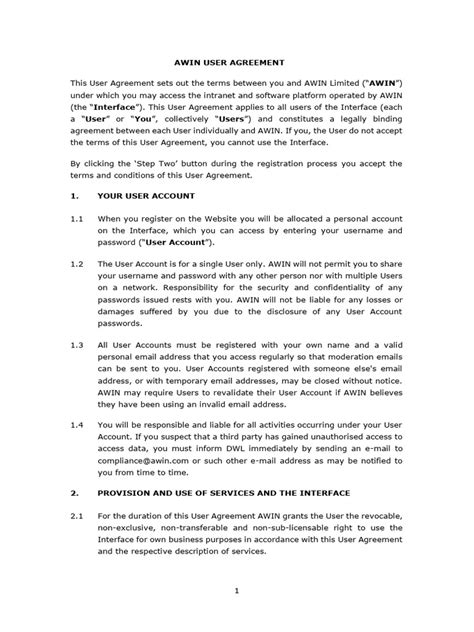 User Agreement Pdf User Computing Privacy