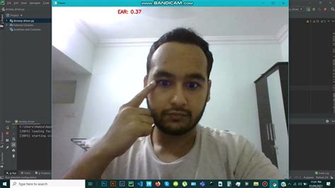 Drowsiness Detection Using Eye Aspect Ratio Youtube