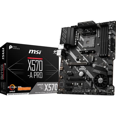 MSI X570-A PRO AMD X570 So.AM4 Dual Channel DDR4 ATX Retail - AMD ...